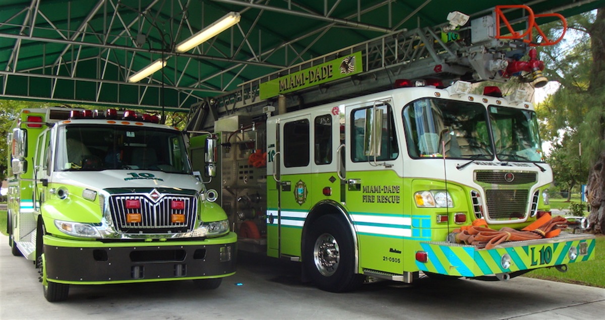 Miami Dade Fire Rescue Trucks Miami Dade, FL Fire Rescue, Miami, FL,